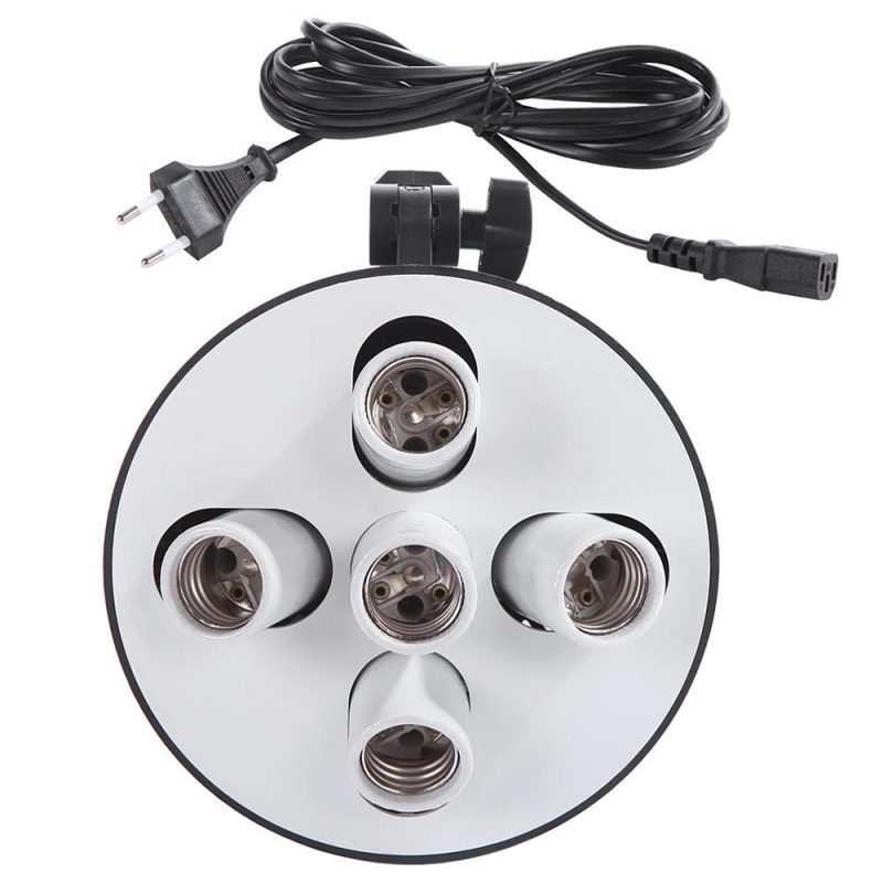 Socket De Luz X 5 Bombillos + Softbox 50x70cms + Trípode 2 mts